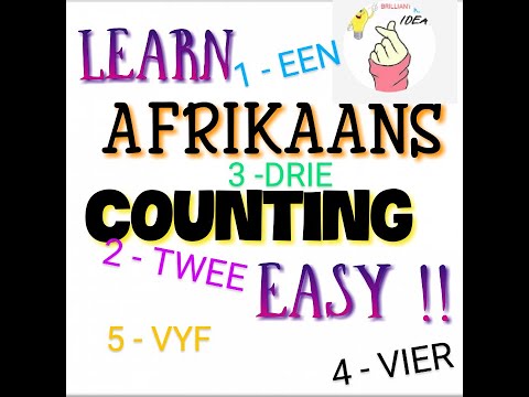 Afrikaans counting | Afrikaans learners | counting from 1 to 5 |