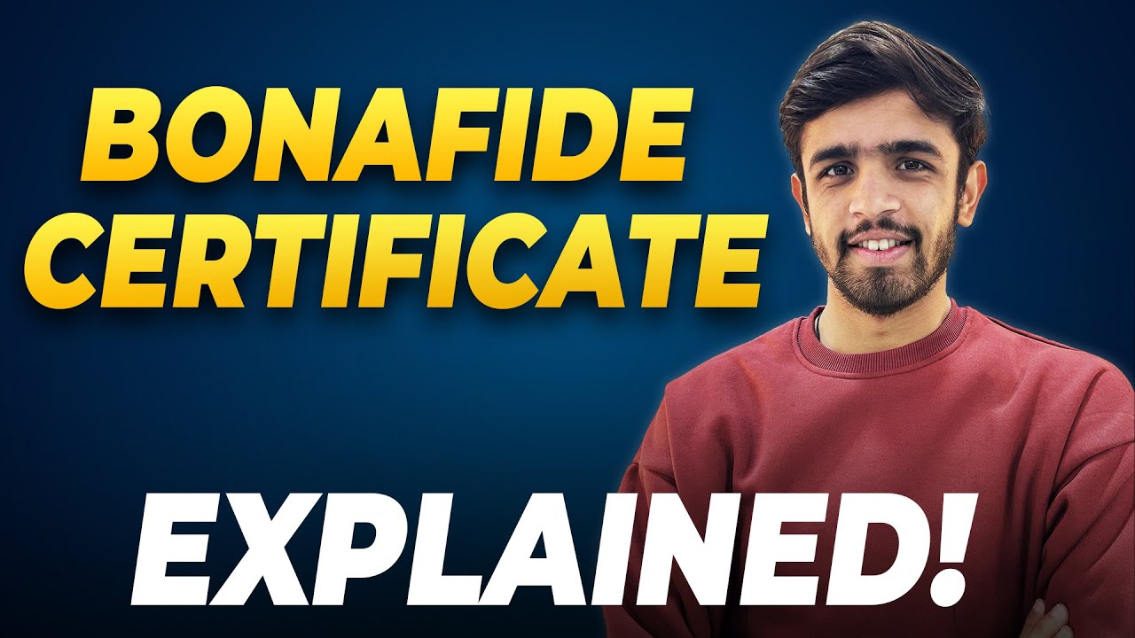 WHAT IS BONAFIDE CERTIFICATE? | CAN YOU APPLY TO ITALY WITH THIS? |  EXPLAINED! | STUDY IN ITALY