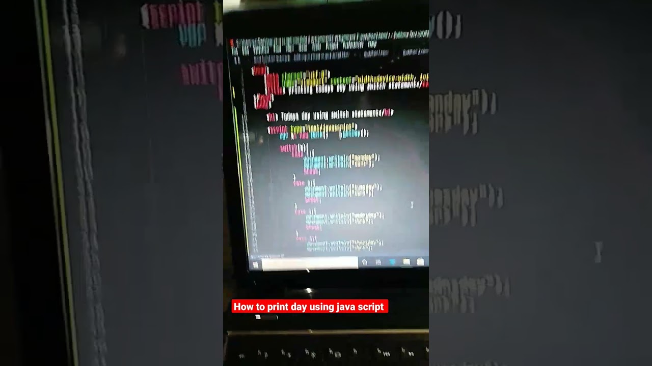 Simple java script code to print date / java script basics #javascript #shorts