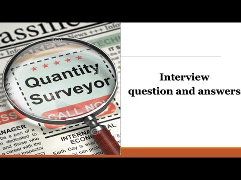 quantity surveyor engineer interview questions and answers