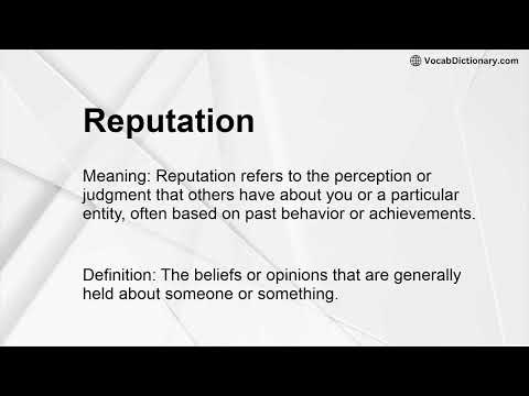 Reputation Meaning