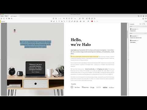 How to mark up changes to a pdf in Acrobat