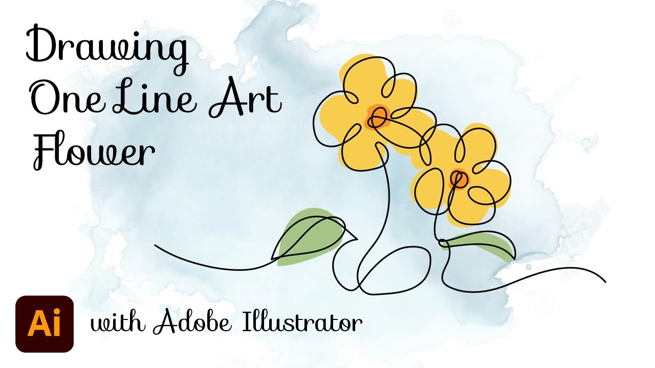 How to Draw One Line Art Flower with Adobe Illustrator