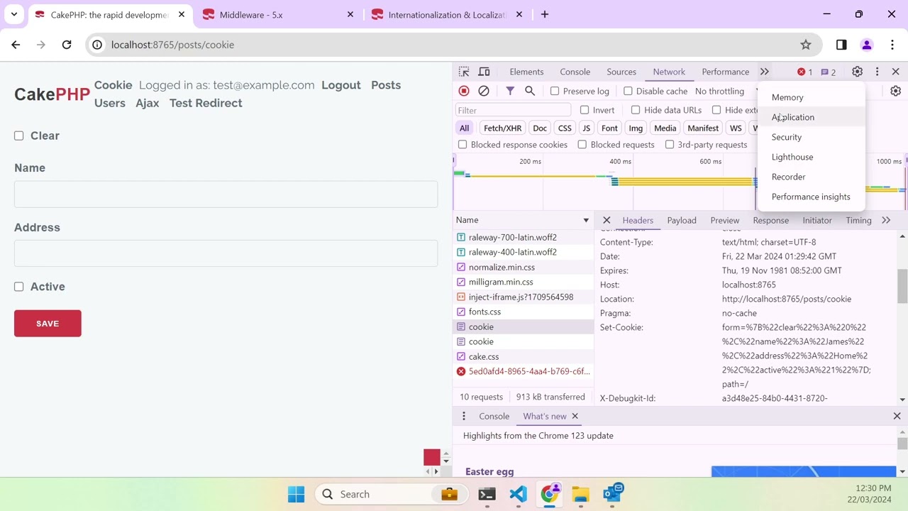 CakePHP 5 - Modelless Form + EncryptedCookieMiddleware