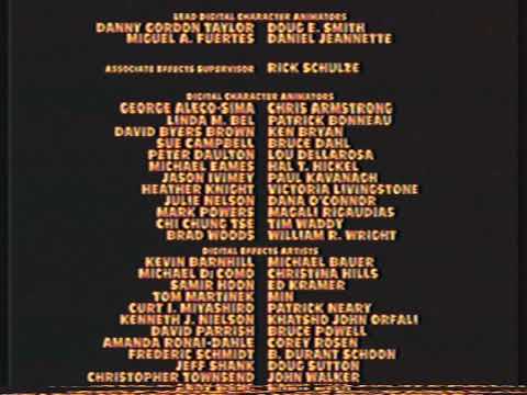 Jurassic Park The lost World (1997) end Credits (Bird Television 1999)