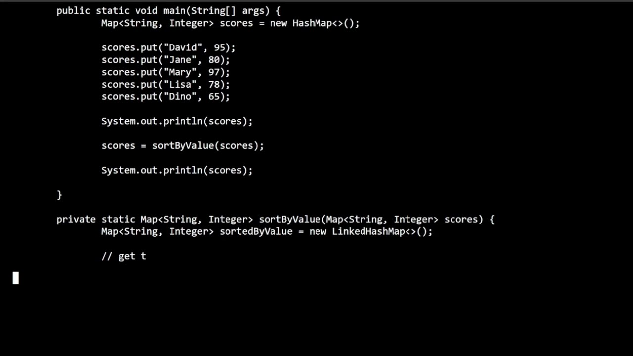 Sort Map based on Values in java || Sorting based on Map values in Java
