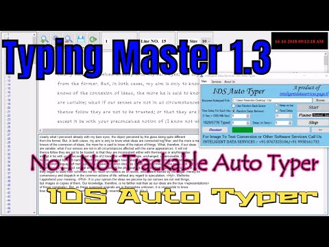 IDS Auto Typer For Typing Master 1.3 Automatic Typing Trick ..Cont-8767325106