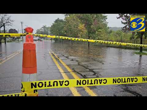 ASMR: Heavy raindrops hit the pavement in Kalamazoo, Michigan