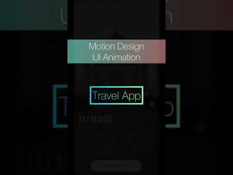 UI Animation/Motion design on travel app.