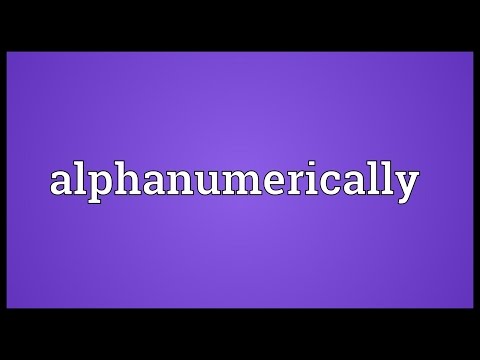 Alphanumerically Meaning