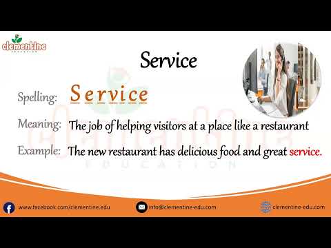 Correct pronunciation and meaning of the word “Service" | Spelling, Correct pronunciation