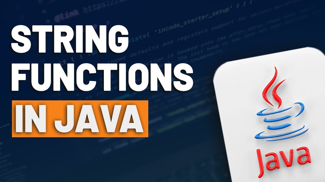 String functions in Java | #InternshalaTrainingsTalkies