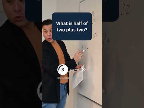 What is half of two plus two? #shorts #riddles