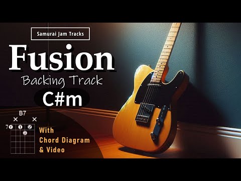 Smooth Fusion Guitar Backing Track in C# minor