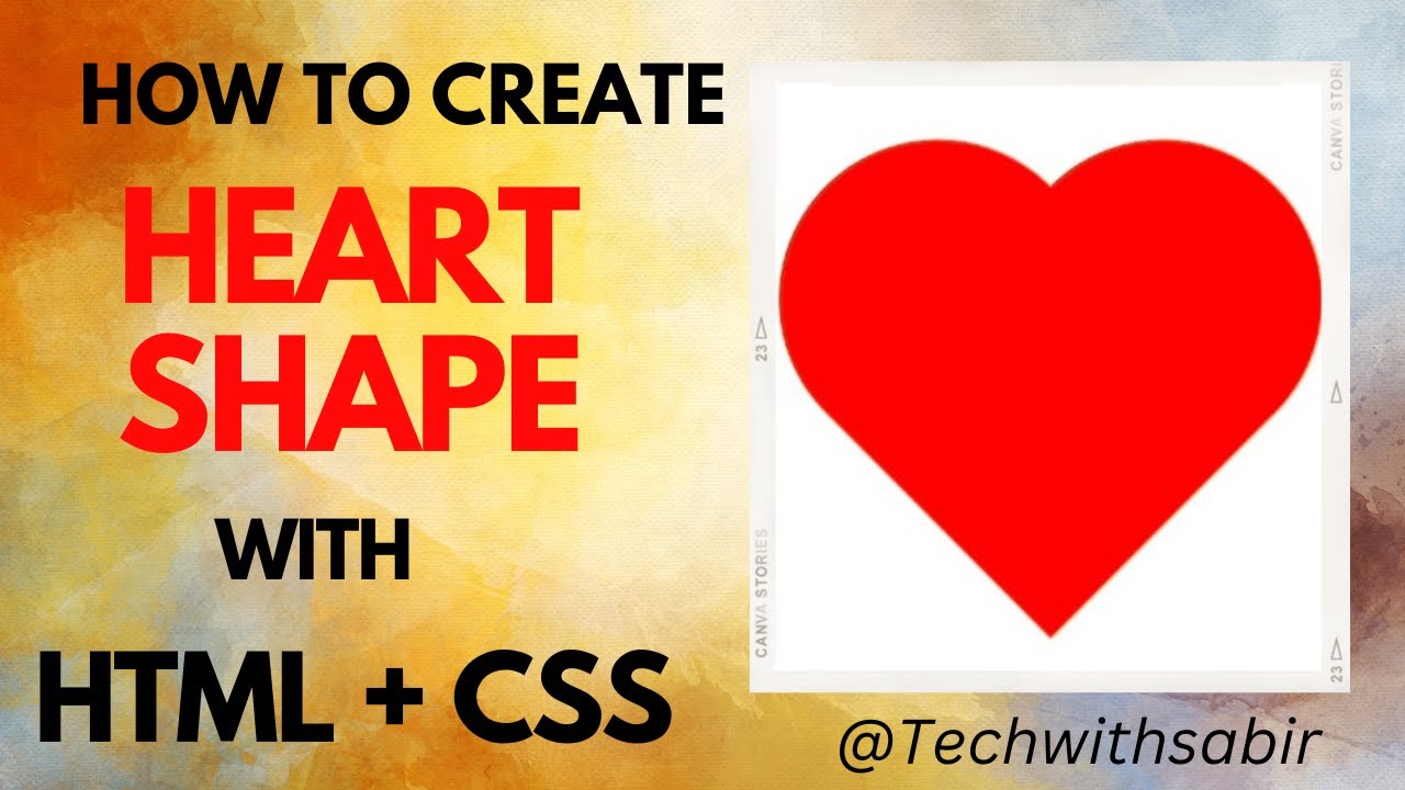 How to Create Heart Shape with HTML & CSS | Step-by-Step Tutorial #heartshapedesign