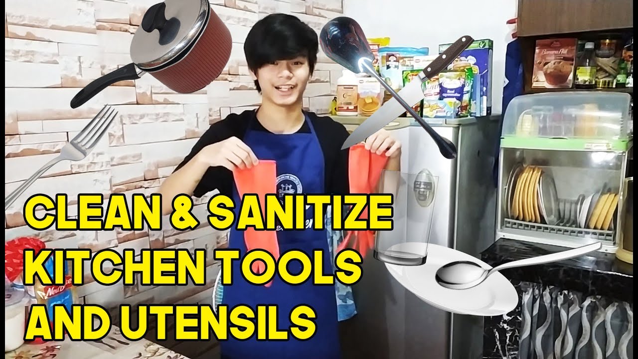 How to Clean and Sanitize Kitchen Tools and Utensils | TLE Assessment SLHS QC