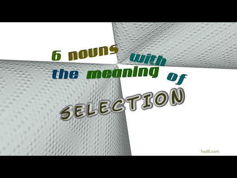 selection - 7 nouns similar to selection (sentence examples)