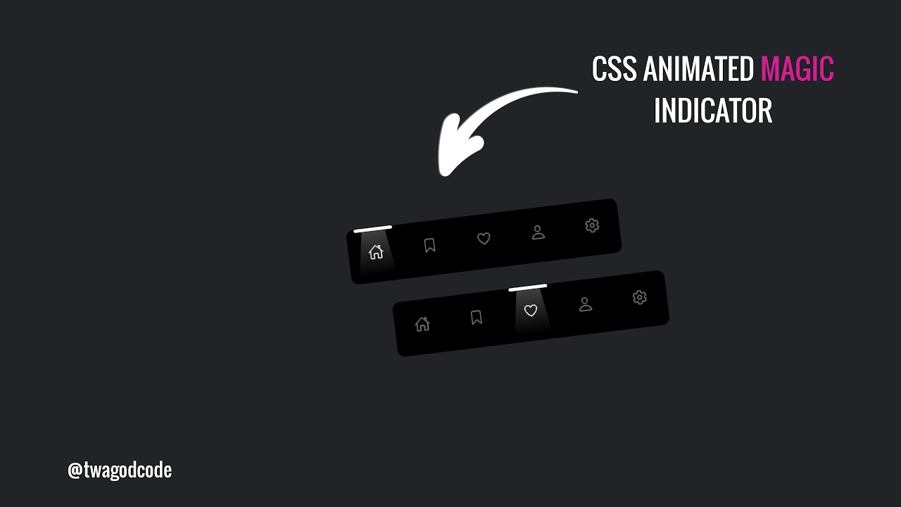 Animated Navigation Menu Indicator using Html CSS & Javascript | Magic Light Indicator