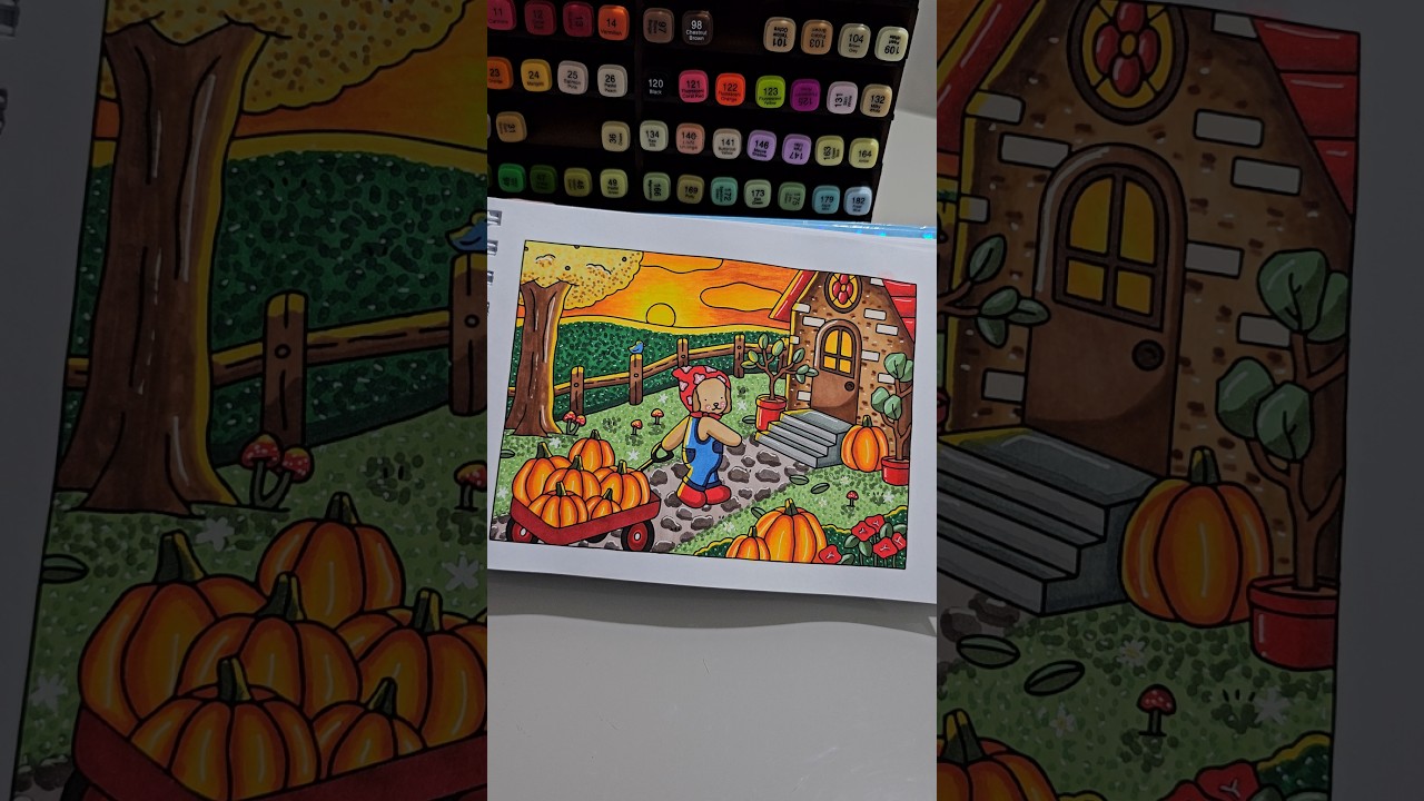 Bobbie goods Carrinho de abóboras 🎃 #pintandobobbiegoods #colorindodesenhos