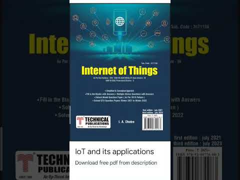 IoT and its applications/gtu/BE/sem 6/Computer science and engineering book pdf