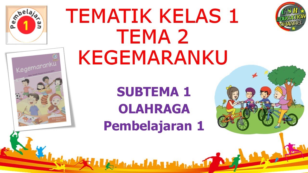 Kelas 1 Tematik : Tema 2 Subtema 1 Pembelajaran 1 (KEGEMARANKU)