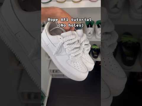 Rope lace AF1s, yes or no? 🤔(via: @ilyasopdekkbeat) #Sneakers #AirForce1 #Ropelaces