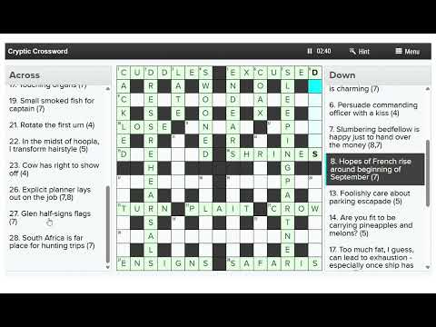 Can this Cryptic Crossword be solved in 6 minutes?