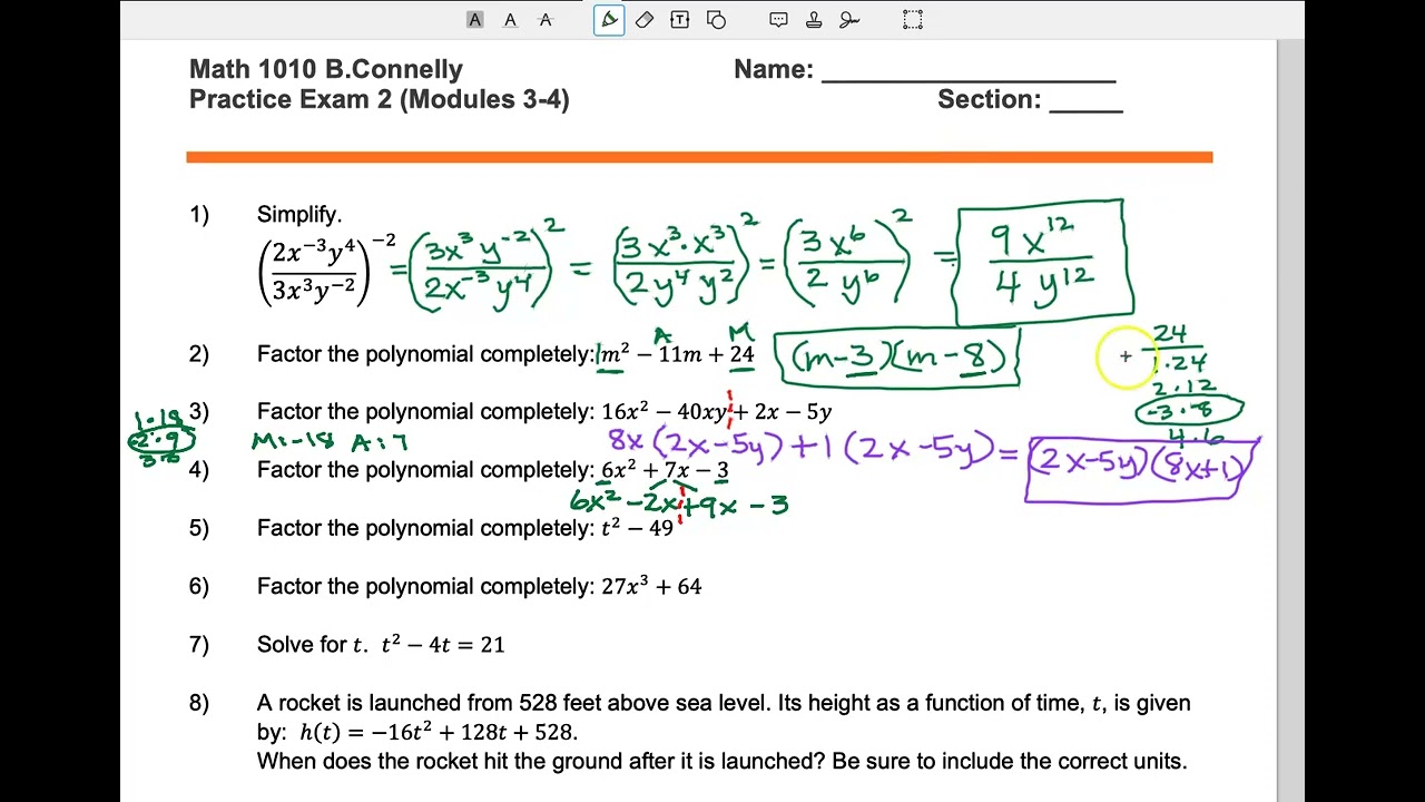 Math 1010 Review for Exam 2