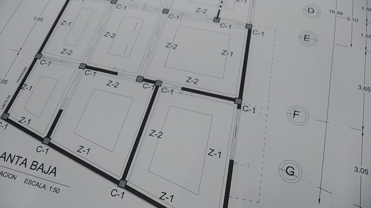 PLANO ESTRUCTURAL, CIMENTACIÓN, COLUMNAS, TRABES, LOSAS. EN PROYECTO ALTAVISTA