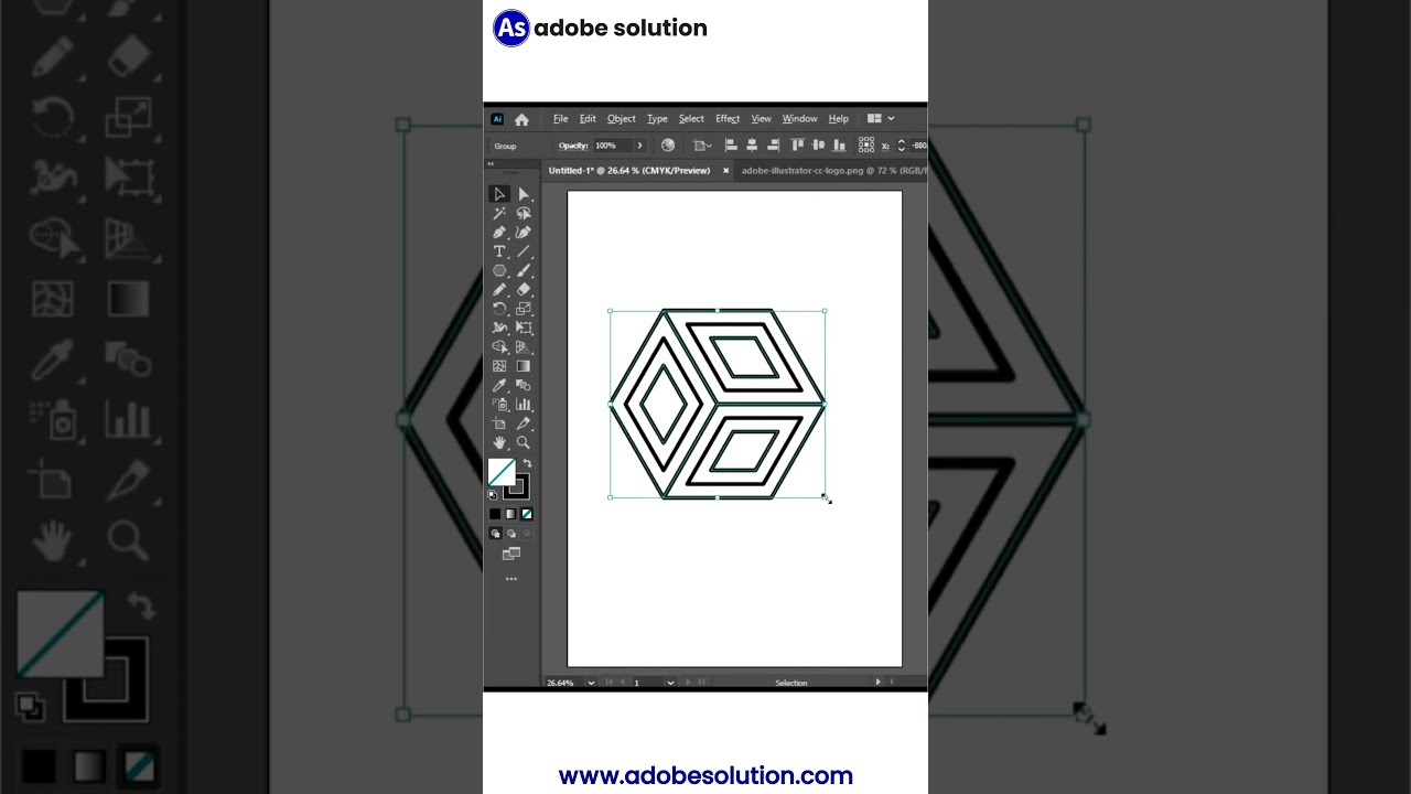 Hexagonal pattern design in adobe illustrator by adobe solution