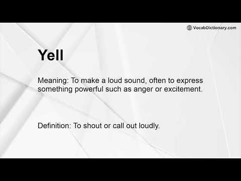 Yell Meaning