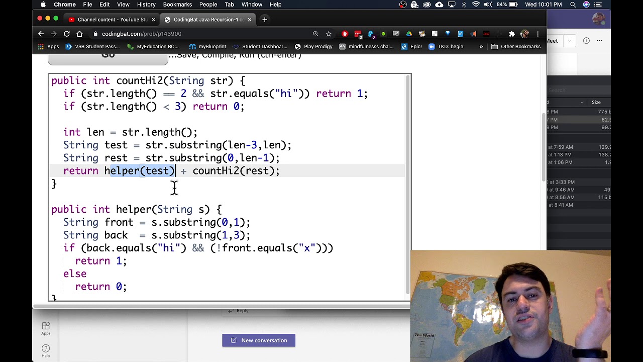Recursion 1 countHi2