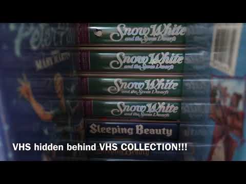 VHS hidden behind VHS collection!! Snow White edition