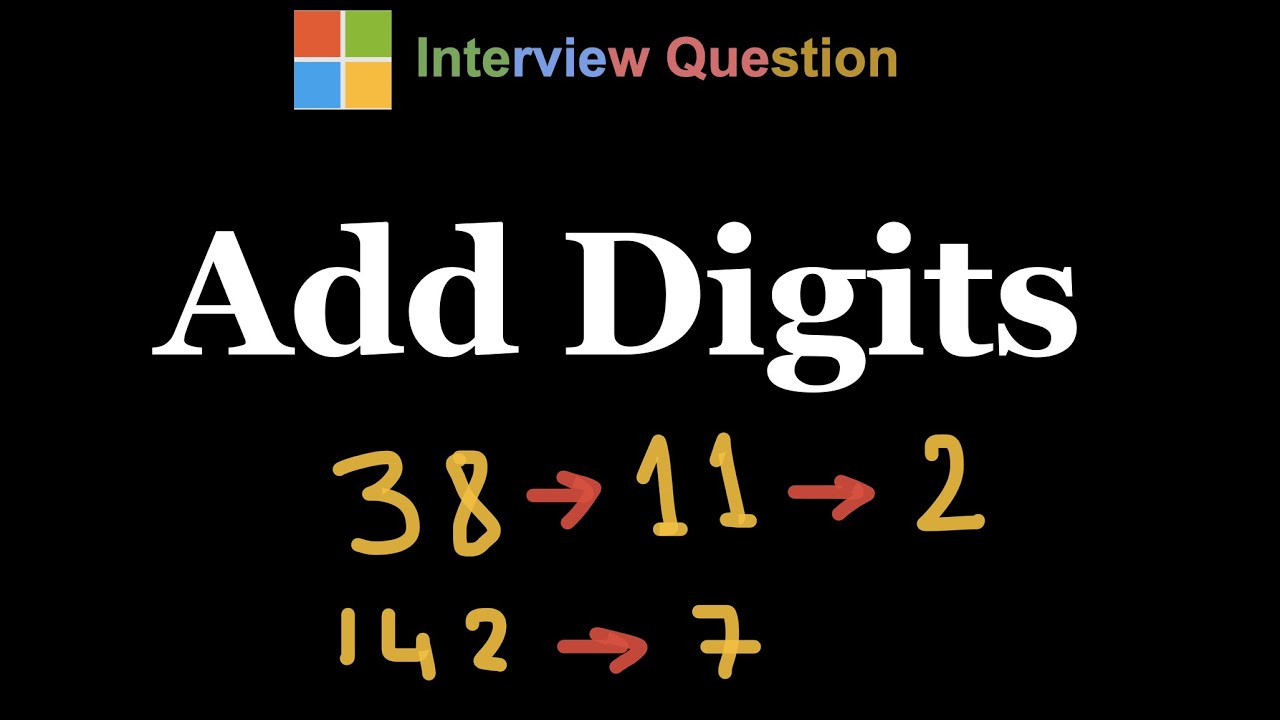 Add Digits - Leetcode 258 - Python