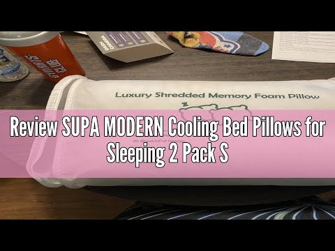 Review SUPA MODERN Cooling Bed Pillows for Sleeping 2 Pack Shredded Memory Foam Pillows Adjustable C