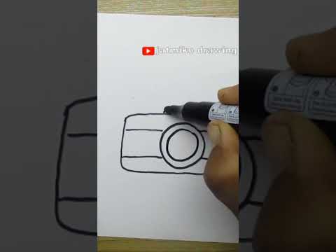 how to draw a camera easy