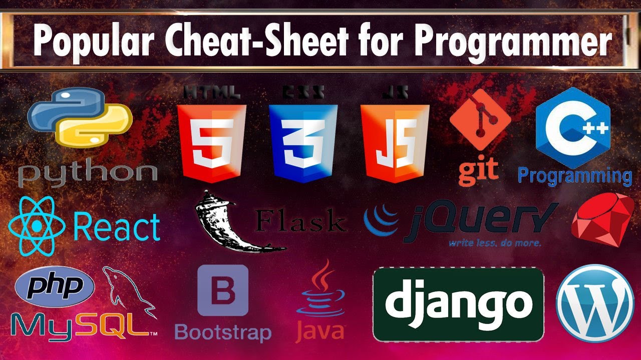 Best Cheat Sheet for Programmer | Web Developer | Coding Cheat Sheets for  Beginners