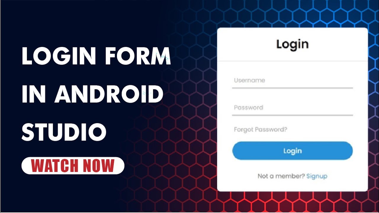 How to create a Simple login form in Android Studio