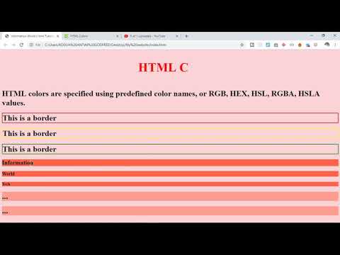 HTML COLORS EPISODE 6