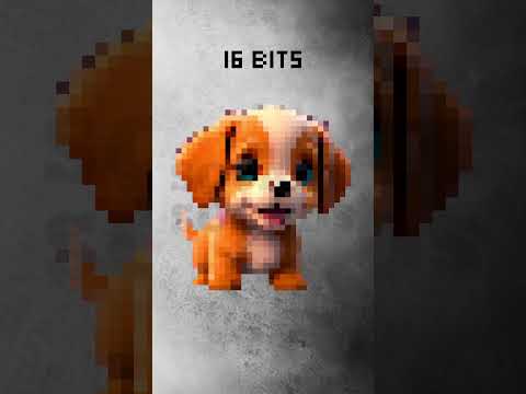 Dog Pixel Art 🤔 (64 bits - quarter bit) #pixel #art #shorts #foryou #dog Dog