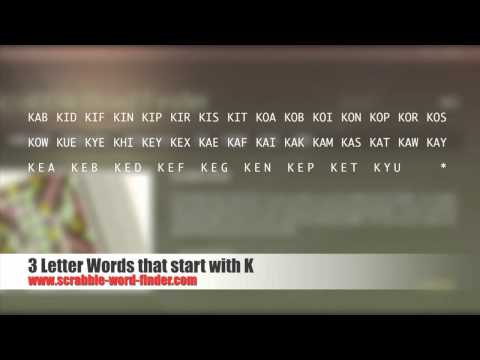 3 letter words that start with K