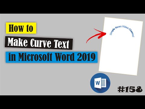 How to Make Curve Text in Microsoft Word 2019 #158