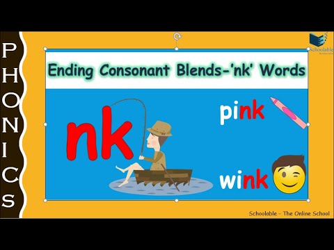'nk' Ending Consonant Blend_Words ending with the letters 'nk'__Easy Phonics_One-stop learning_L#12
