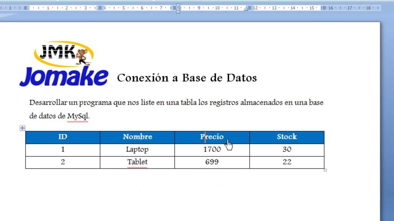 Demo 17: Conexión a Base de Datos MySql Usando el Lenguaje Java