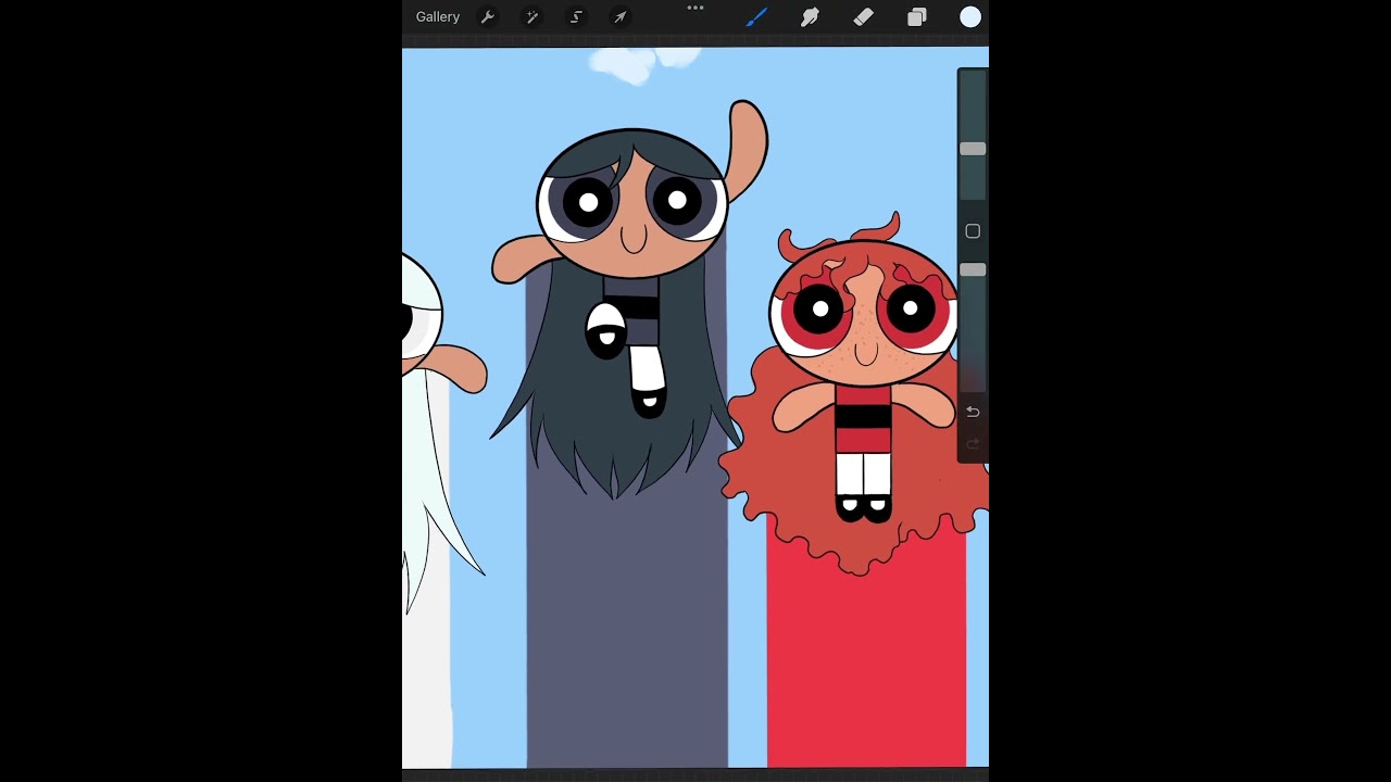 My characters as Powerpuff Girls #powerpuffgirls #art #digitalart #drawing #cartoonart #cartoon