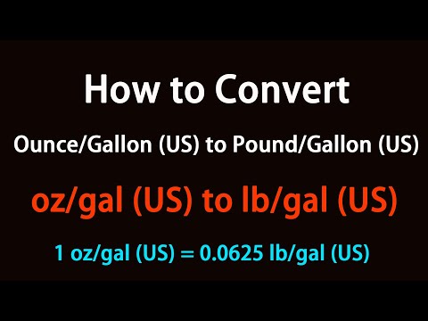 How to Convert Ounce/Gallon (US) to Pound/Gallon (US)?