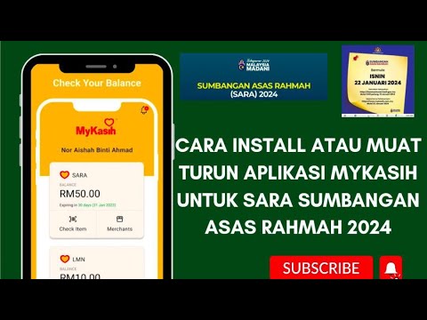 CARA INSTALL ATAU MUAT TURUN APLIKASI MYKASIH UNTUK SARA SUMBANGAN ASAS RAHMAH 2024