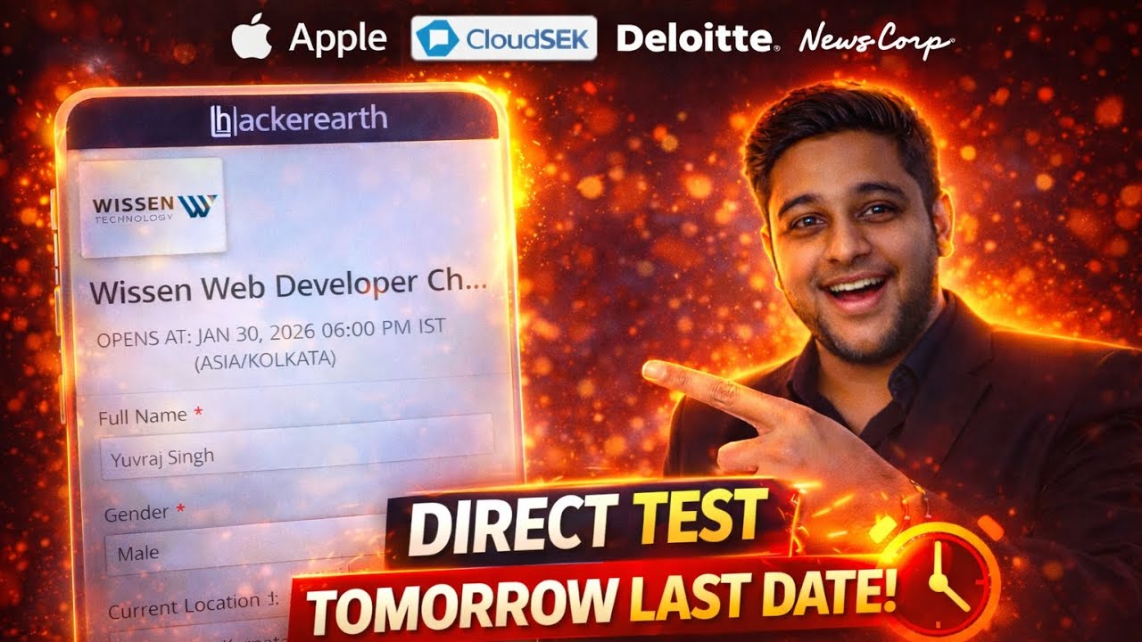 Direct test wissen Web Developer Hiring 