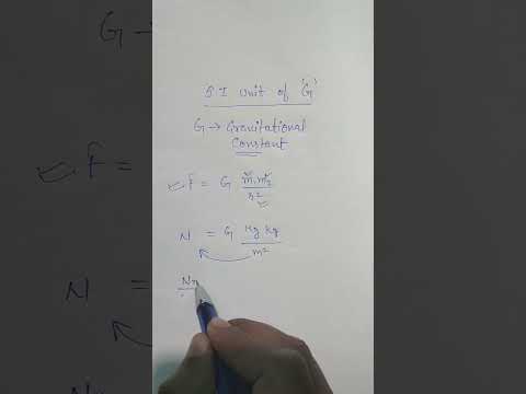 SI Unit of Gravitational Constant (G).