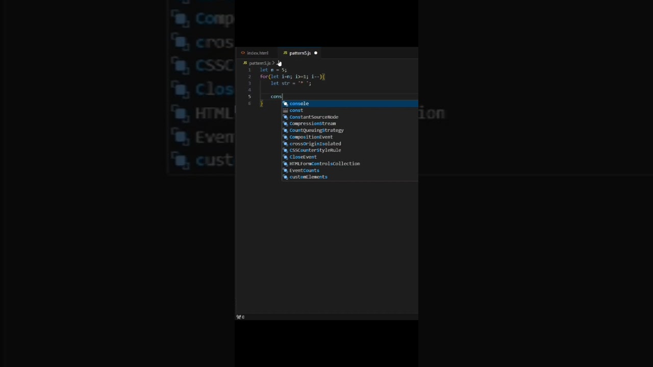 Star Pattern in JavaScript  #coding #javascript #programming #patternmaking
